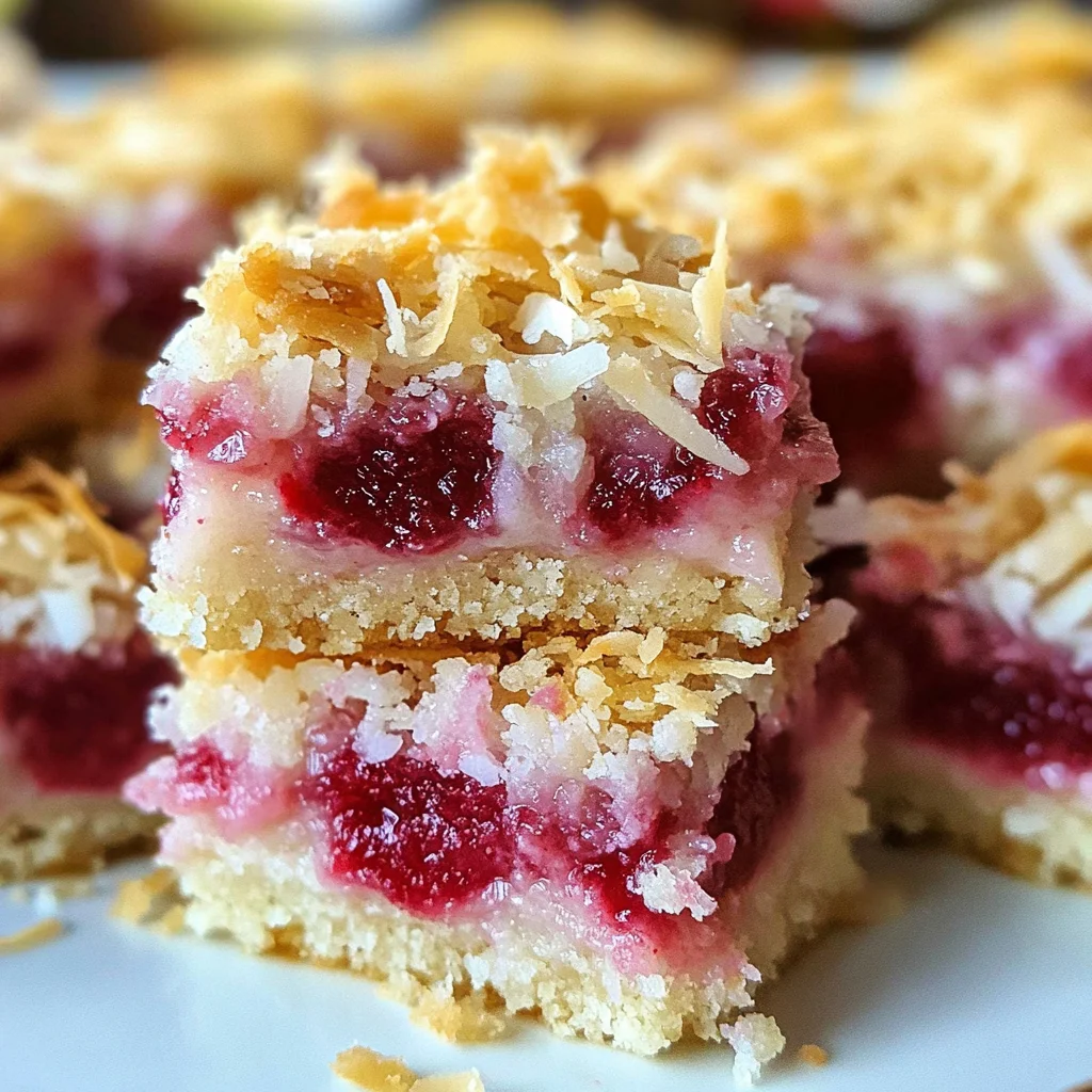 Raspberry Coconut Bars Recipe